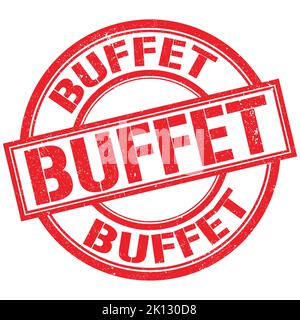 BUFFET text written on red dash stamp sign Stock Photo - Alamy