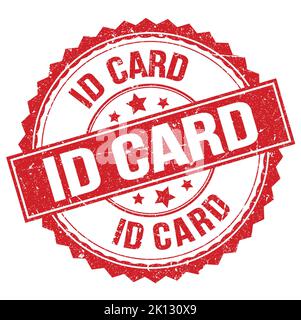 ID CARD text written on orange-black rectangle stamp sign Stock Photo ...
