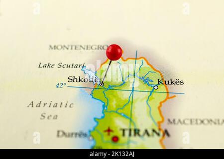 Map of Shkodër City in Albania Stock Photo - Alamy
