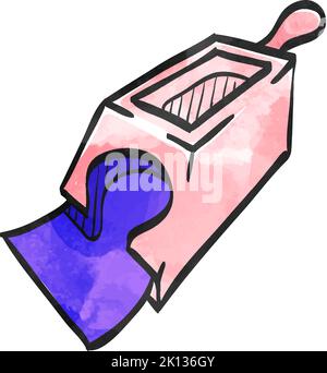 Hand drawn Playing cards dispenser vector illustration Stock Vector ...