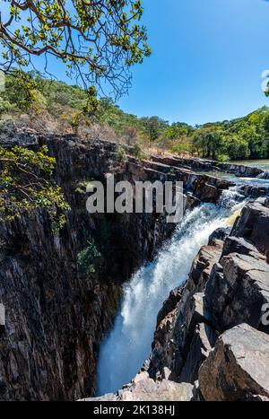 Kalambo falls, border between Zambia and Tanzania, Africa Stock Photo ...