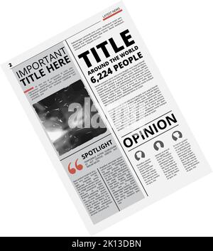 Tabloid newspaper editorial layout design Stock Vector Image & Art - Alamy