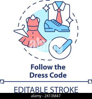 follow the dress code color icon vector illustration Stock Vector Image ...
