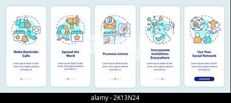Engaging guests on business meeting rectangle infographic template ...