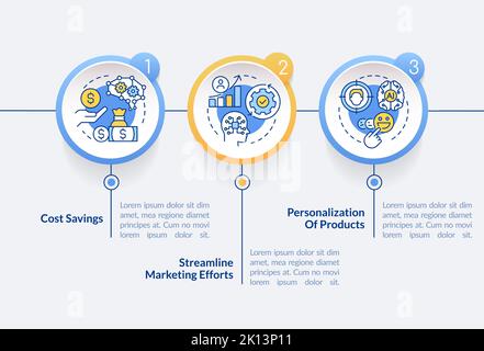 Artificial intelligence advantages circle infographic template Stock ...