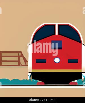 A train cartoon Illustration stock vector image Stock Vector Image ...