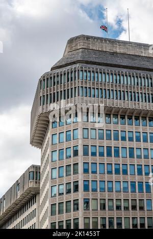 The Union Jack flies half mast over Westminster today in response to ...