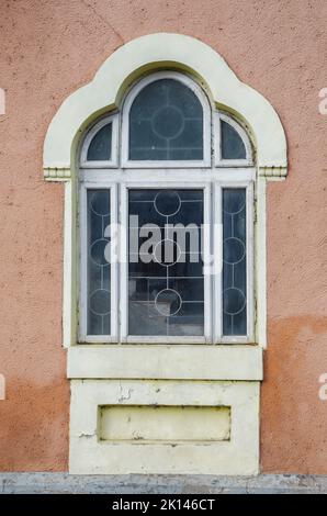 Old painted window with ornaments Stock Photo - Alamy