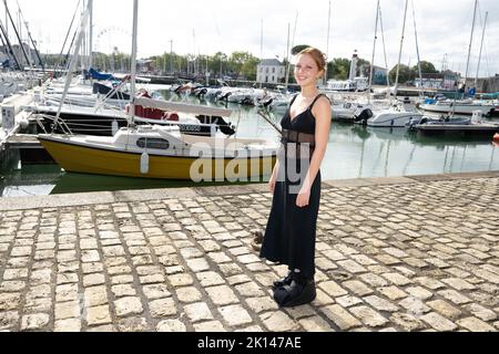 Heloise Volle attends La fille au coeur de cochon photocall during the ...