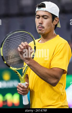 Jason Kubler of Australia in action during his Men’s Singles Round 1 ...