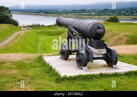 old cannons at fort anne in annapolis royal nova scotia canada Stock ...