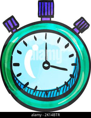 freehand drawn cartoon stopwatch Stock Vector Image & Art - Alamy