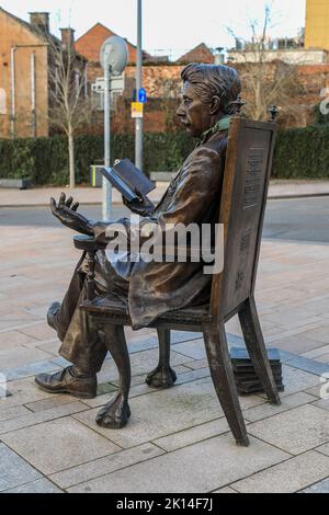 Bronze sculpture of novelist, playwright and essayist Arnold Bennett ...
