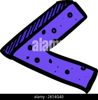 Less-than sign, a mathematical inequality symbol. Vintage golden ...