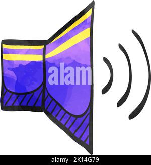 freehand drawn cartoon volume symbol Stock Vector Image & Art - Alamy