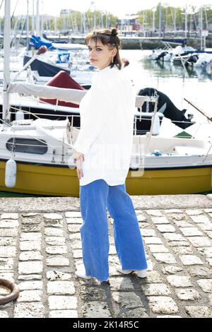 Aminthe Audiard attends Lycee Toulouse Lautrec photocall during the La ...