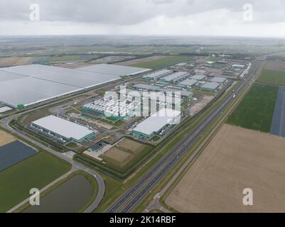 Datacenter computing center in Hollands Kroon. Data technology ICT ...