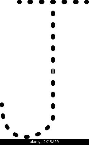 Tracing Alphabet letter W prewriting dotted line element for ...