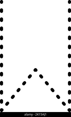 Tracing Alphabet letter W prewriting dotted line element for ...