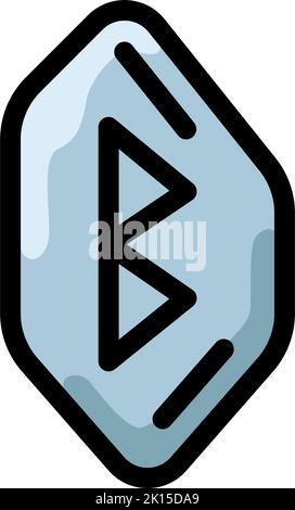 Isolated colored runestone videogame icon Pixelated style Vector Stock ...