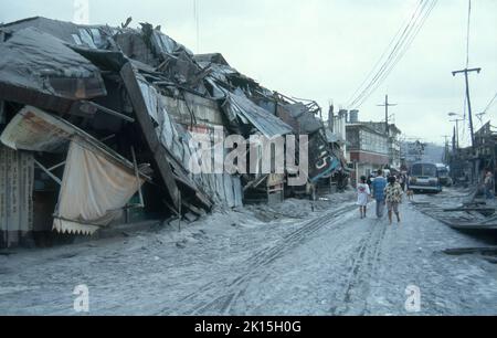 After the volcanic eruption of Mount Pinatubo Caldera, Olongapo ...