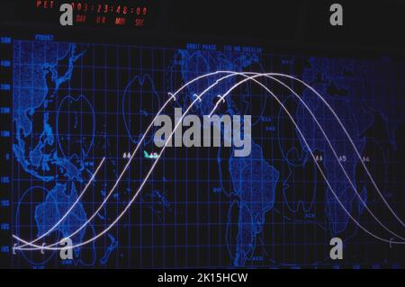 A look at NASA's mission control room at the Johnson Space Center, also ...