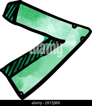 Hand drawn mathematics symbol greater than vector illustration Stock ...