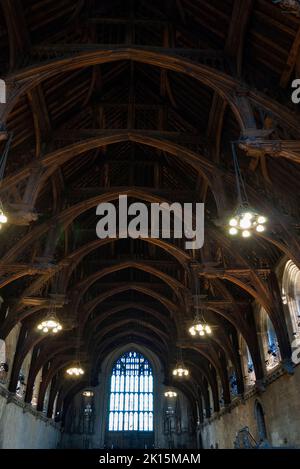 The wooden ceiling of Westminster Hall, Houses Of Parliament, Palace of ...