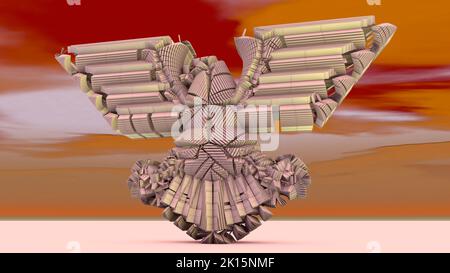 A 3D Illustration of an eagle architectural structure Stock Photo - Alamy