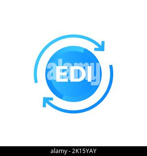 EDI icon, Electronic Data Interchange vector Stock Vector Image & Art ...