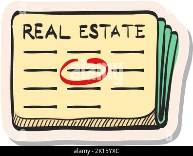 Hand drawn Newspaper ads vector illustration Stock Vector Image & Art ...
