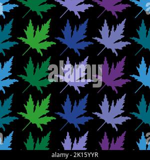 Autumn cartoon doodle seamless maple leaves pattern for wrapping paper ...
