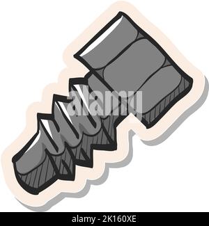 Hand drawn Bolt icon in gold foil texture vector illustration Stock ...