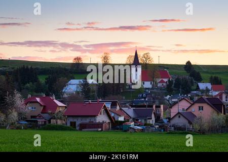 Morning at Valca village in Turiec region, Slovakia Stock Photo - Alamy