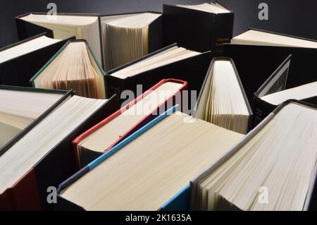 Collection of several hardbound books Stock Photo - Alamy