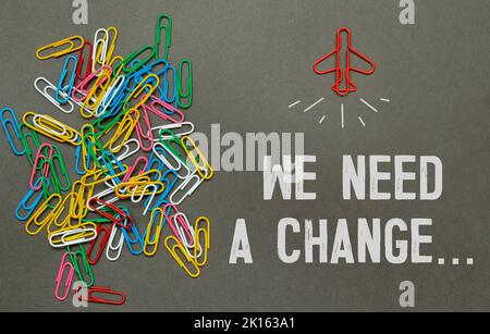 We need a change text - protest against to climate change, inequality ...