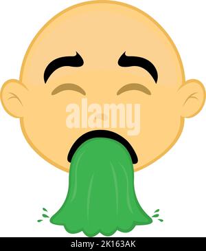 Cartoon stomach character unhealthy sick perforated ulcer emoji emotion ...