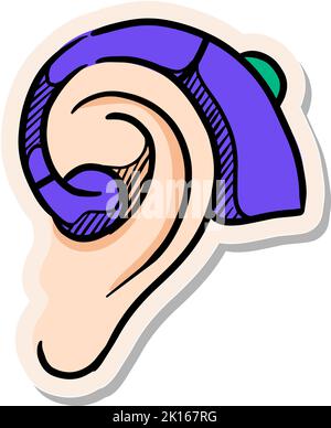 hearing aid doodle icon, vector illustration Stock Vector Image & Art ...
