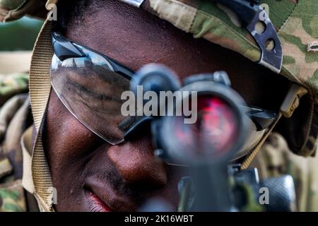 Trzebein, Poland. 1st Sep, 2022. U.S. Soldiers with 588th Brigade ...