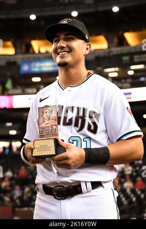 Arizona Diamondbacks' Josh Rojas (10) celebrates his single against the ...