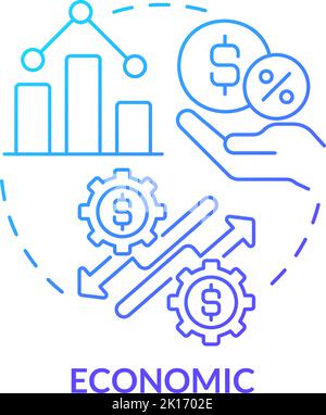 Financial stability blue gradient concept icon Stock Vector Image & Art ...