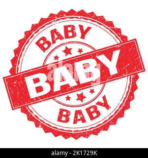 BABY text written on red-black grungy stamp sign Stock Photo - Alamy