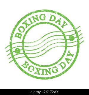BOXING DAY text written on red grungy stamp sign Stock Photo - Alamy
