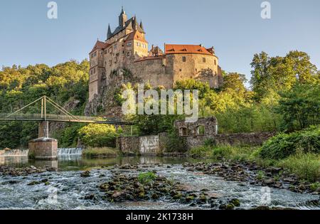 The medieval castle Kriebstein in Saxony Stock Photo - Alamy