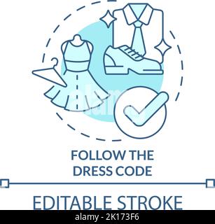Follow dress code concept icon Stock Vector Image & Art - Alamy