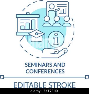 training seminars line icon, outline symbol, vector illustration ...