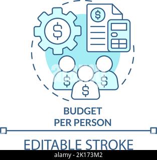 Budget per person concept icon Stock Vector Image & Art - Alamy