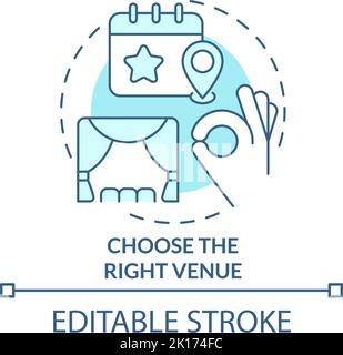 Choose right venue concept icon Stock Vector Image & Art - Alamy