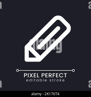 Edit text pixel perfect white linear ui icon for dark theme Stock Vector Image & Art - Alamy