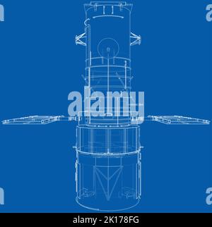 Hubble space telescope. Sattellite Stock Vector Image & Art - Alamy